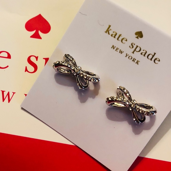 kate spade | Jewelry | Nwt Presh Kate Spade Tied Up Pave Studs | Poshmark